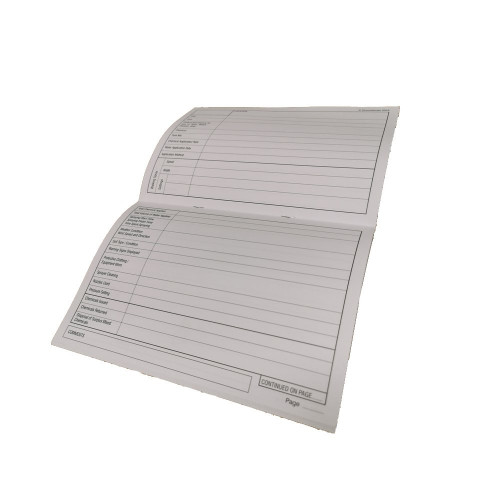 Chemical application record book for safe and accurate logging