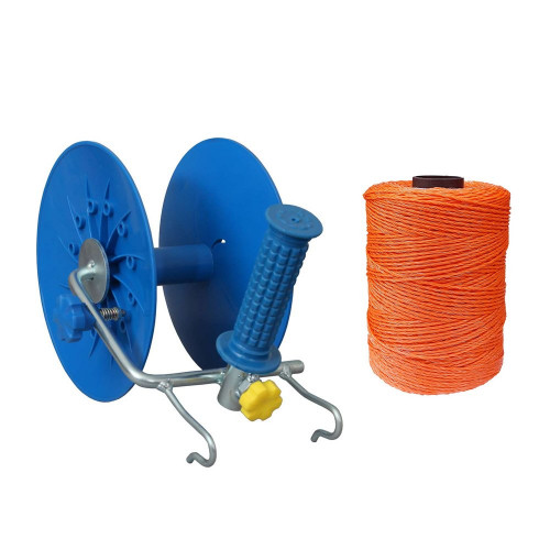 Handheld line winder supplied with 500 metres of braided polyline