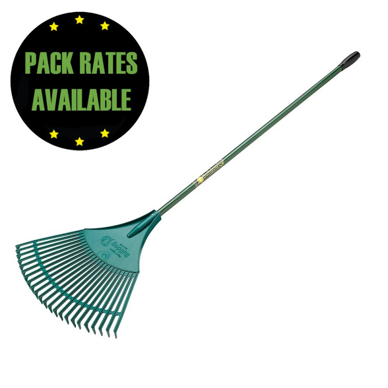 Bulldog Plastic Fan Rake, 48" Tubular Steel Handle