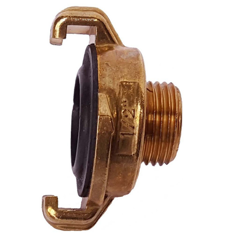 Geka Style Male Threaded Connector Half Inch 12.5mm