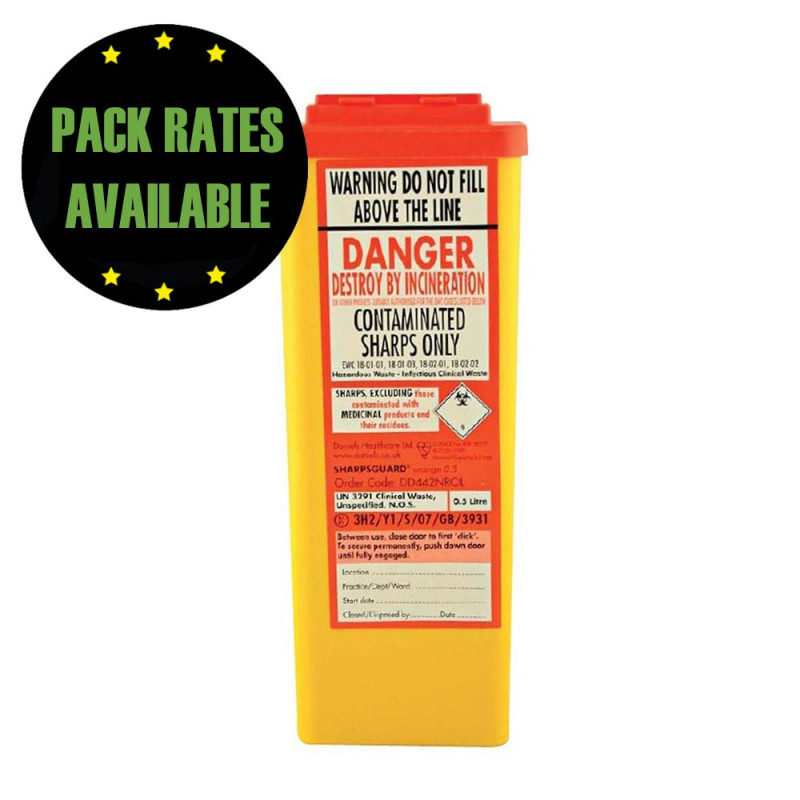 Sharps Disposal Bin - 0.5 Litre