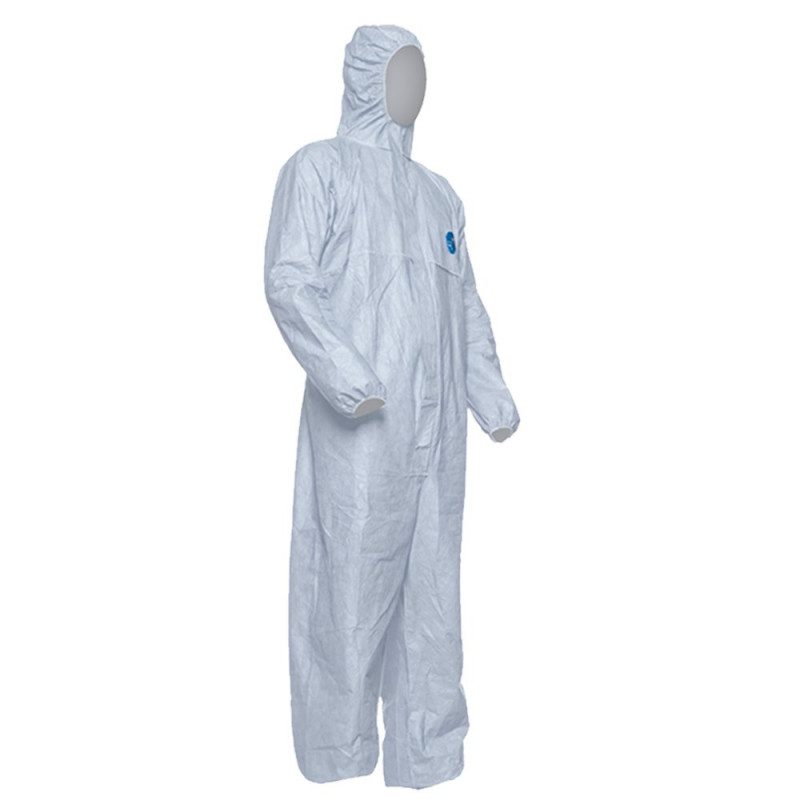 White Tyvek Chemical Resistant Disposable Spraysuit Type 5/6