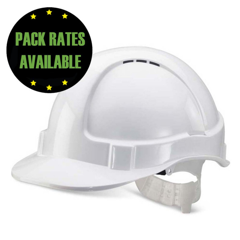 White Vented Hard Hat