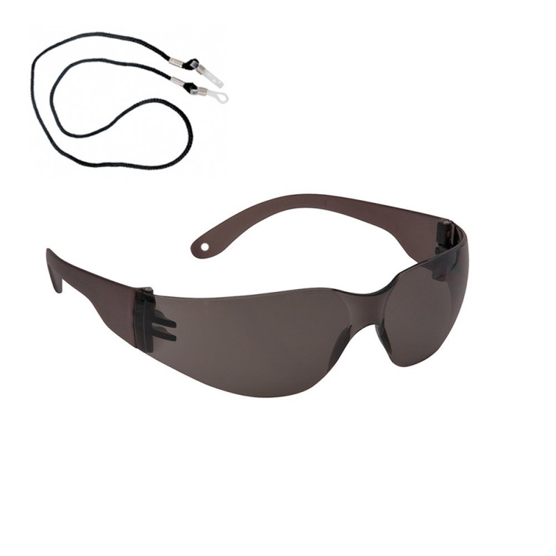 Wraparound Safety Spectacles - Smoke
